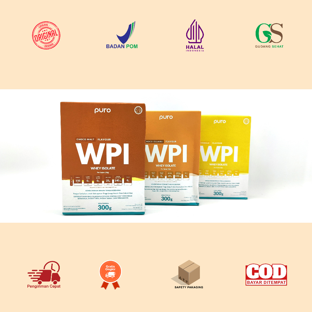 Jual Manado PURO WPI 300 Gram Whey Protein Isolate | Shopee Indonesia