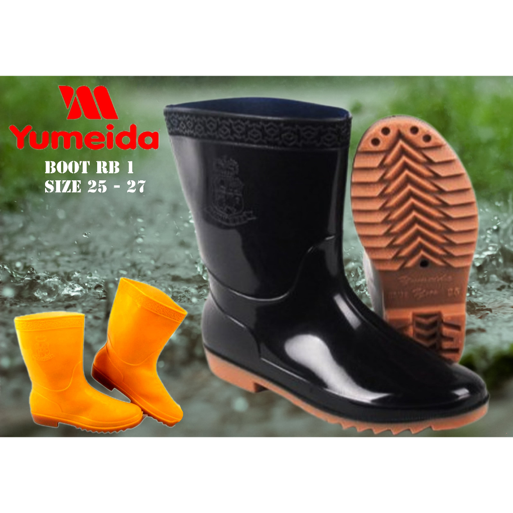 Jual SEPATU BOOT YUMEIDA BAHAN KARET AWET TAHAN LAMA | Shopee Indonesia