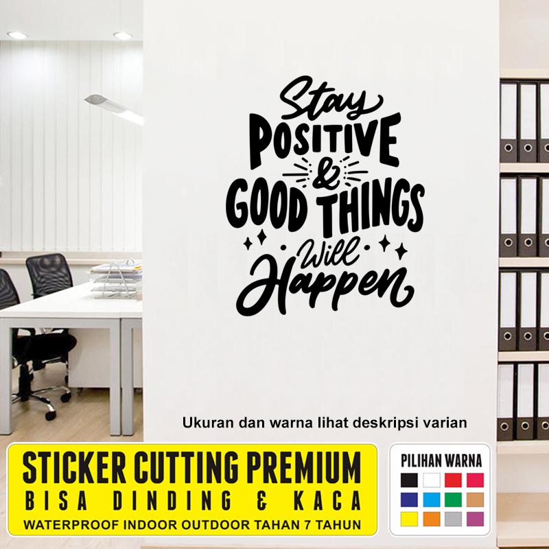 Jual Sticker Dinding Kaca Motivasi Cafe Ruang Kerja Kantor Kamar Rumah ...