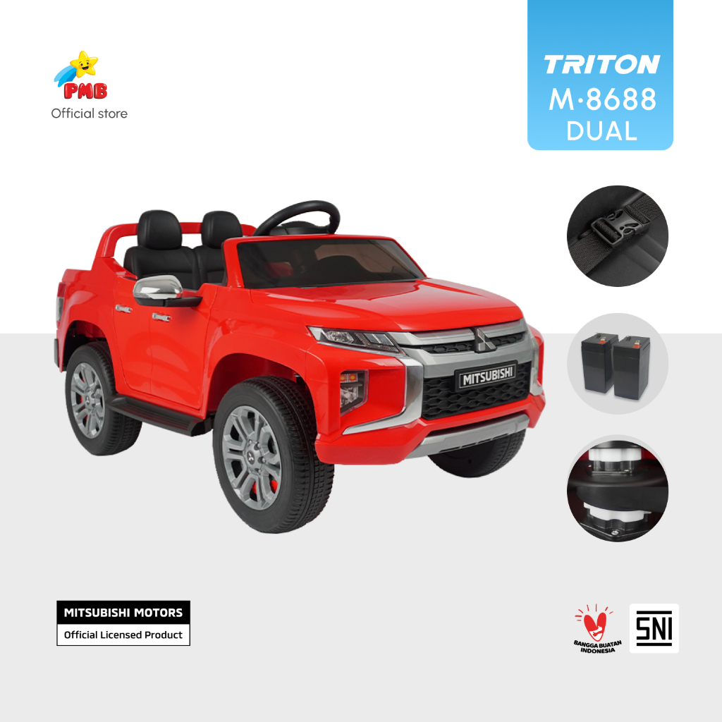 Jual Mainan Anak Mobil Aki Mitsubishi Triton M8688 DUAL – PMB TOYS ...