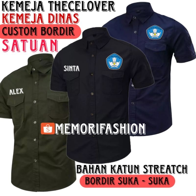 Jual KEMEJA CHECLOVER CUSTOM BORDIR SATUAN / KEMEJA DINAS BORDIR ... Jual KEMEJA CHECLOVER CUSTOM BORDIR SATUAN / KEMEJA DINAS BORDIR ...