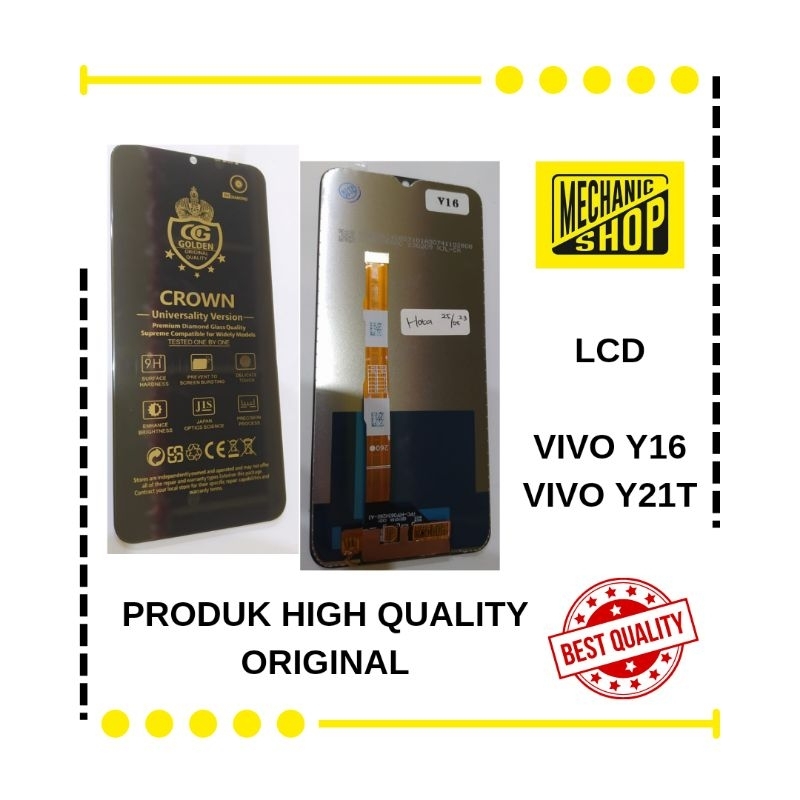 Jual LCD VIVO Y16 2022 / Y21T / Y21 2021 + TOUCH SCREEN ( BLACK ) | Shopee Indonesia
