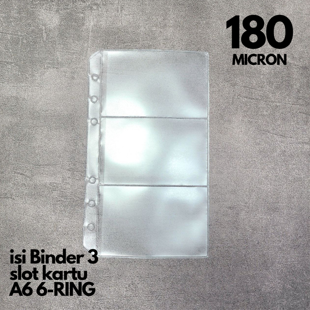 Jual Isian Binder A6 6-Lubang 3 Slot Kartu | Isi Binder A6 Album Emas ...
