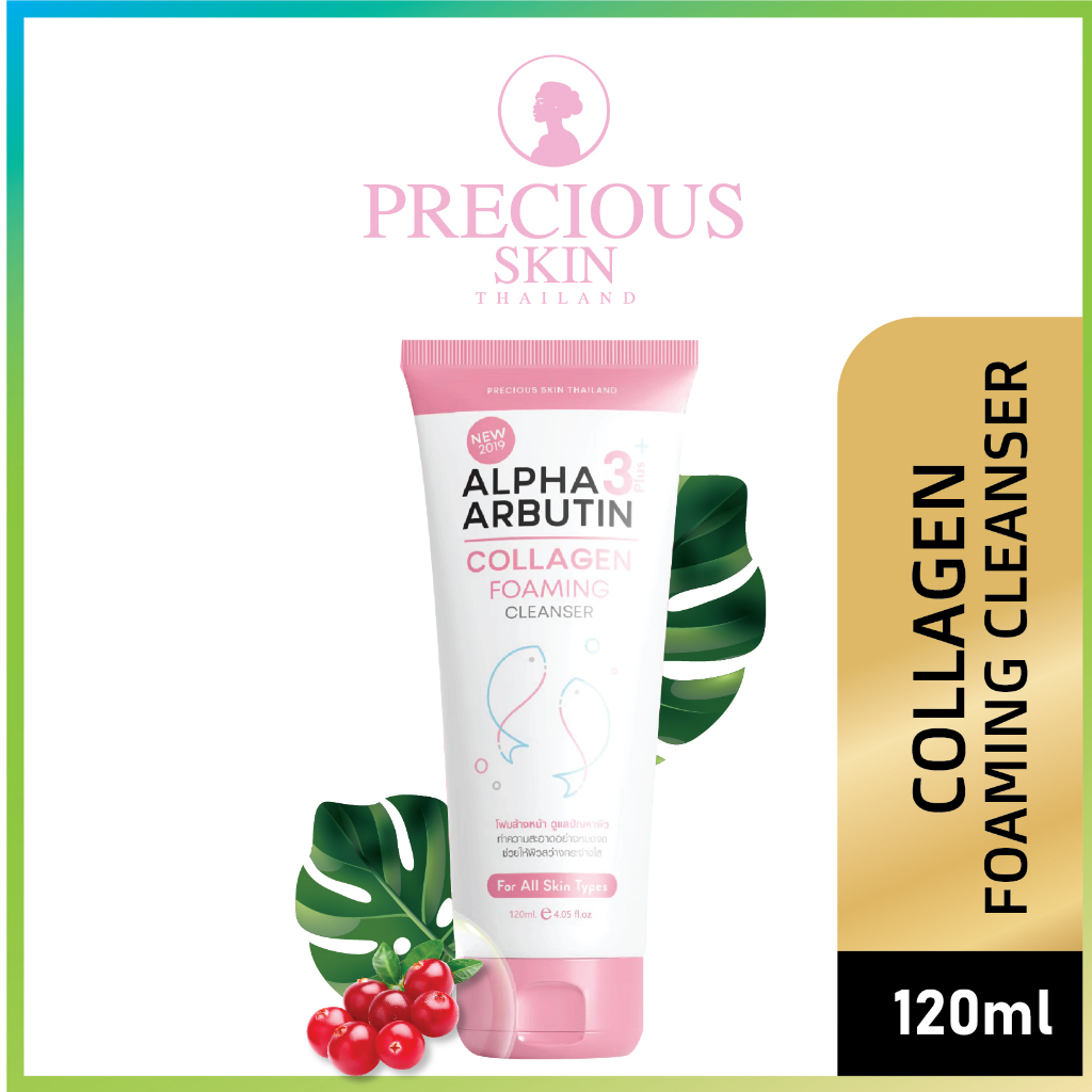 Jual Precious Skin Thailand Alpha Arbutin 3+++ Collagen Foaming Face Cleanser / Sabun Wajah ...