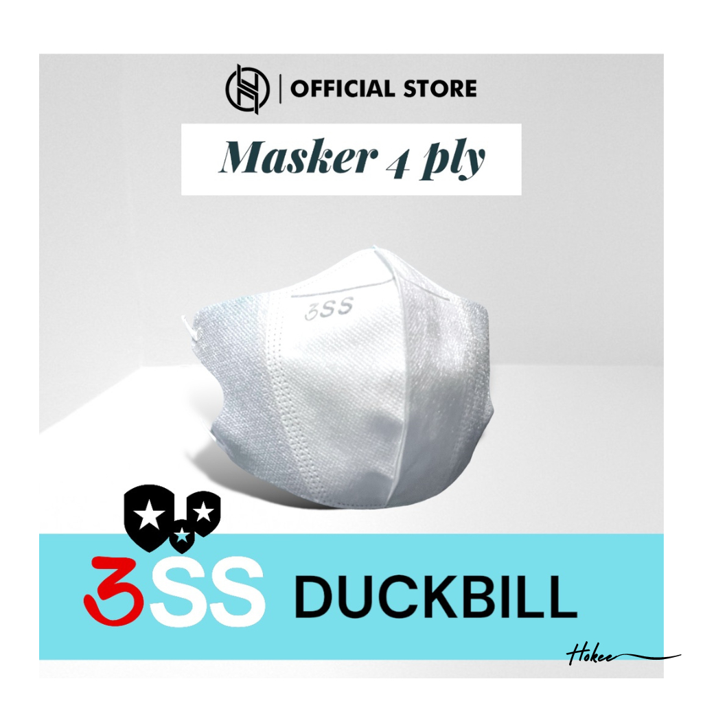 Jual HOKEE Masker Duckbill 3SS Warna 4Ply Isi 50 Pcs NO BOX | Shopee ...