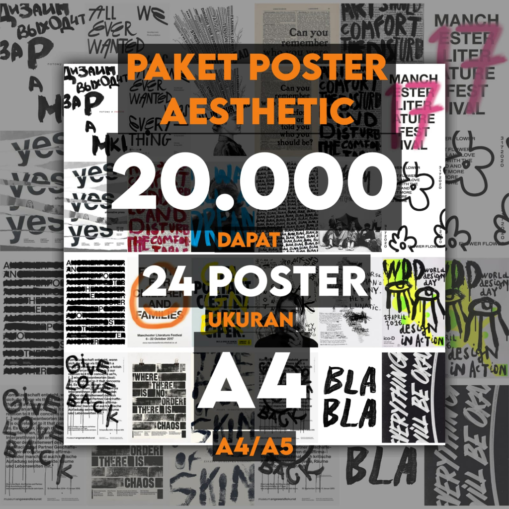 Jual Poster Dingding Aesthetic isi 24 Lembar | Write Series | Poster ...