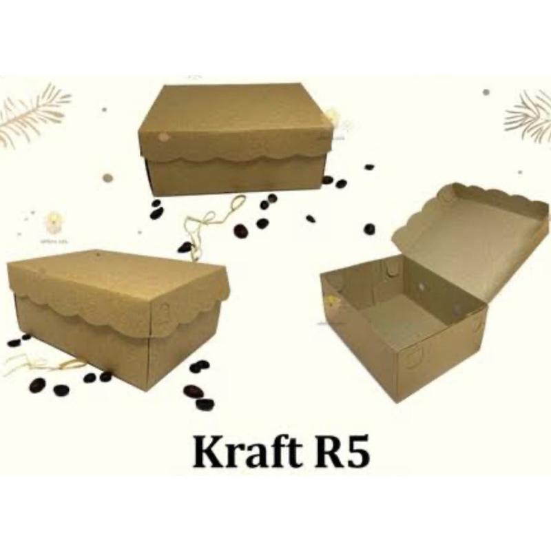 Jual Kotak snack R5 polos coklat | Shopee Indonesia