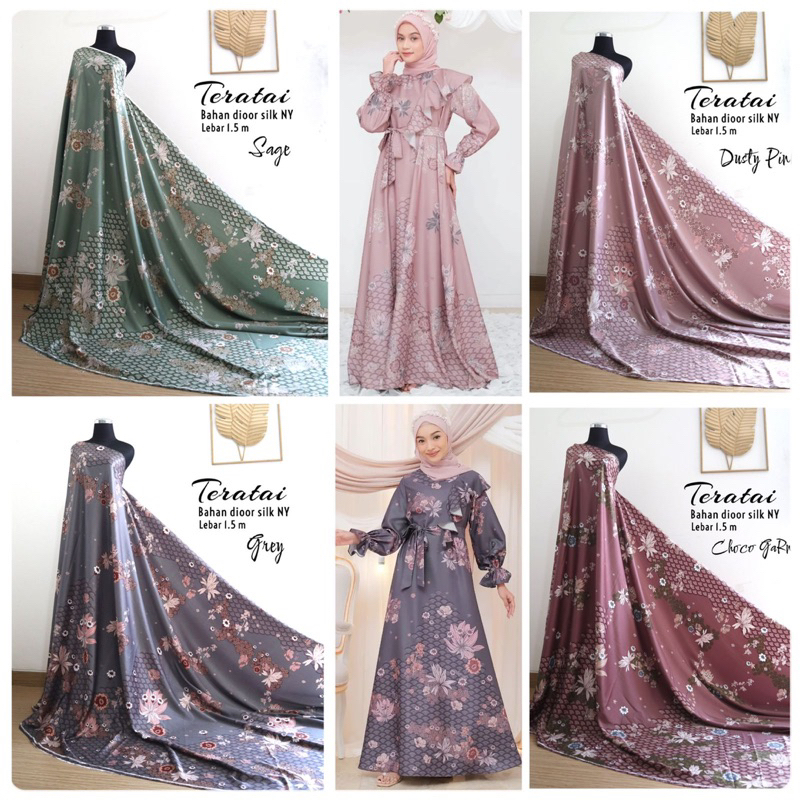 Jual bahan kain dyor silk | kain silk motif cocok untuk gamis dress ...