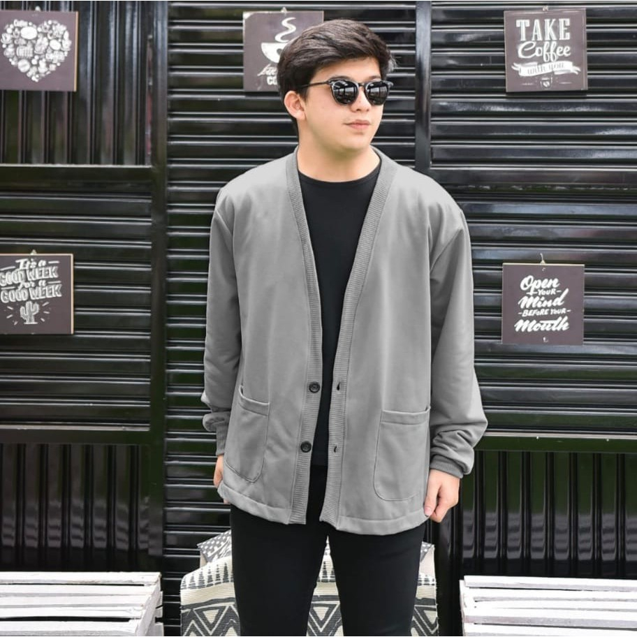 Jual FAHRY OUTER PRIA | KARDIGAN UNISEX MODEL KOREAN OVERSIZE | Shopee ...