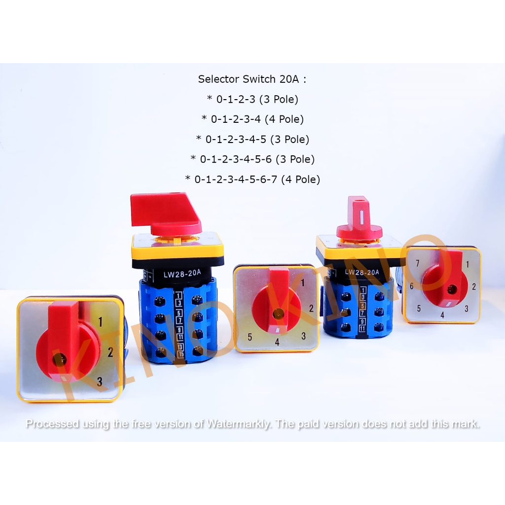 Jual Selector Switch 20 Ampere Cam Switch 3 4 5 6 7 Posisi - 3 Pole ...