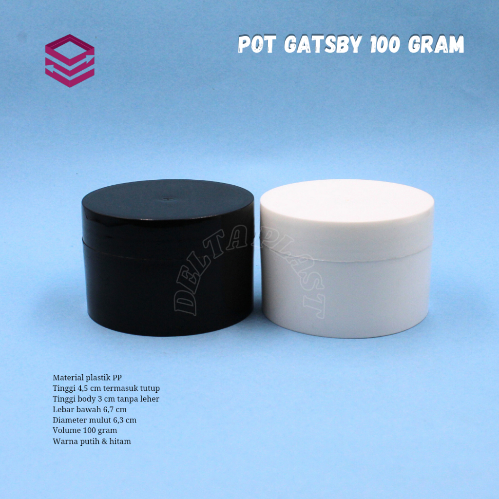 Jual pot gatsby 100gr tebal / pot pomade / pot jelly 100 gr | Shopee ...