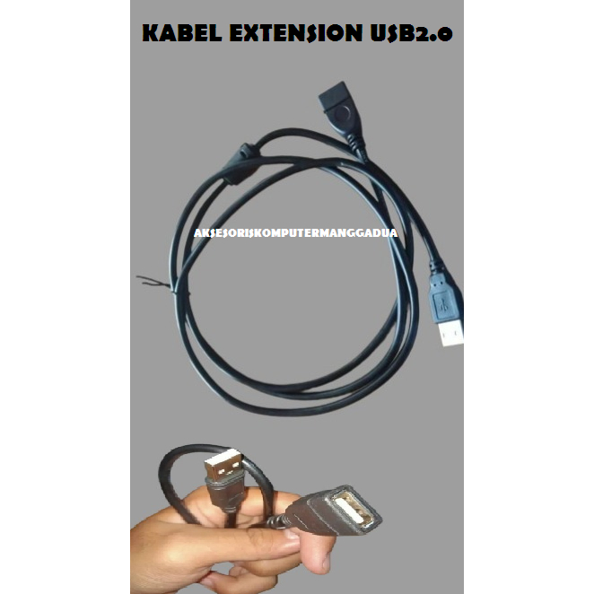 Jual Kabel USB Extension 3M Hitam Male To Female 3M Penyambung Kabel ...