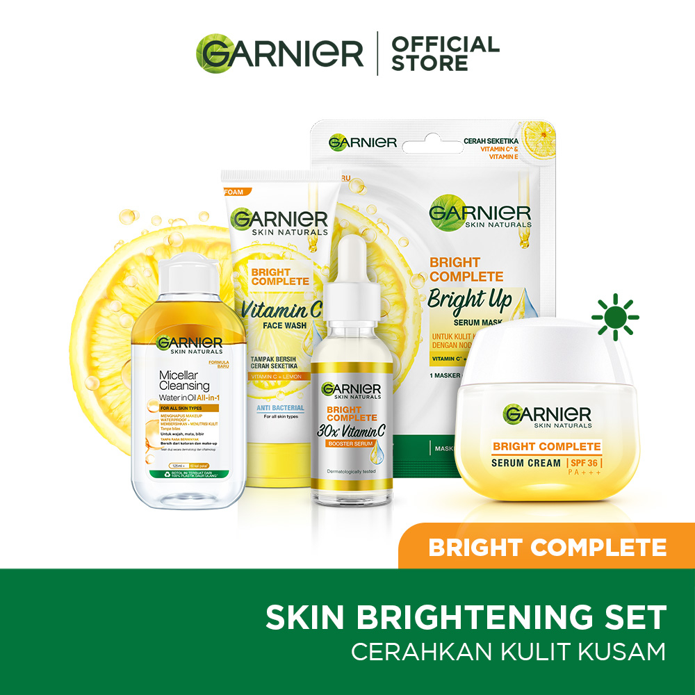 Jual Paket Skincare Garnier Bright Complete Vitamin C Complete Set ...