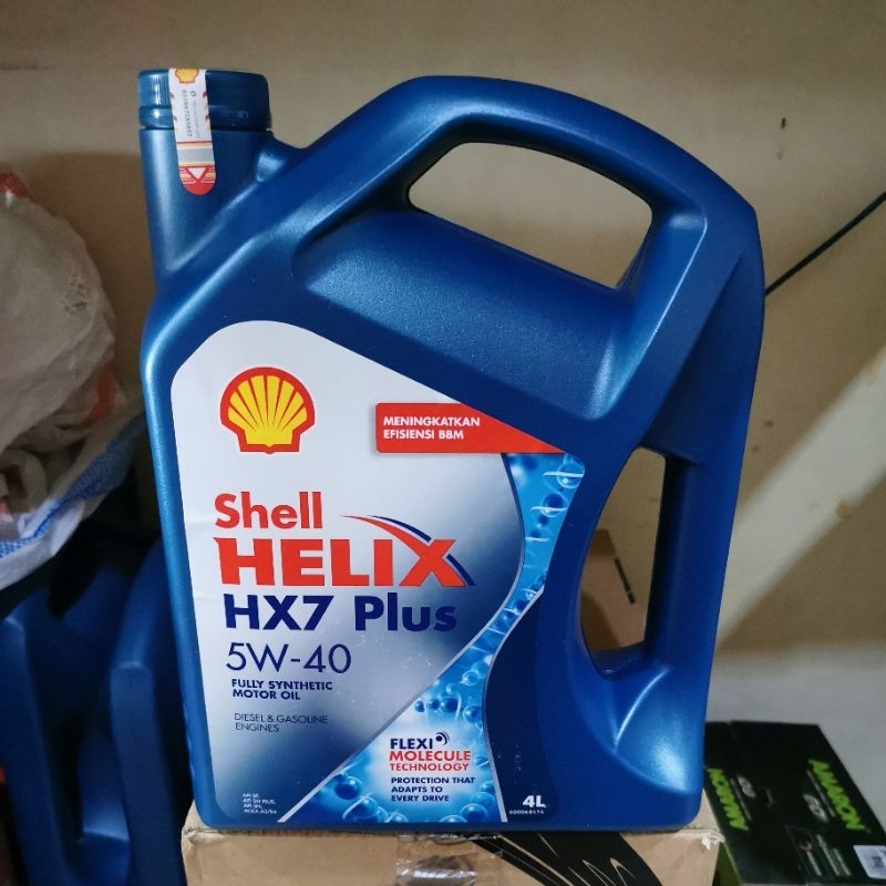 Jual OLI SHELL HELIX HX7 PLUS 5W-40 FULLY SYNTHETIC MOTOR OIL 4 LITER ...