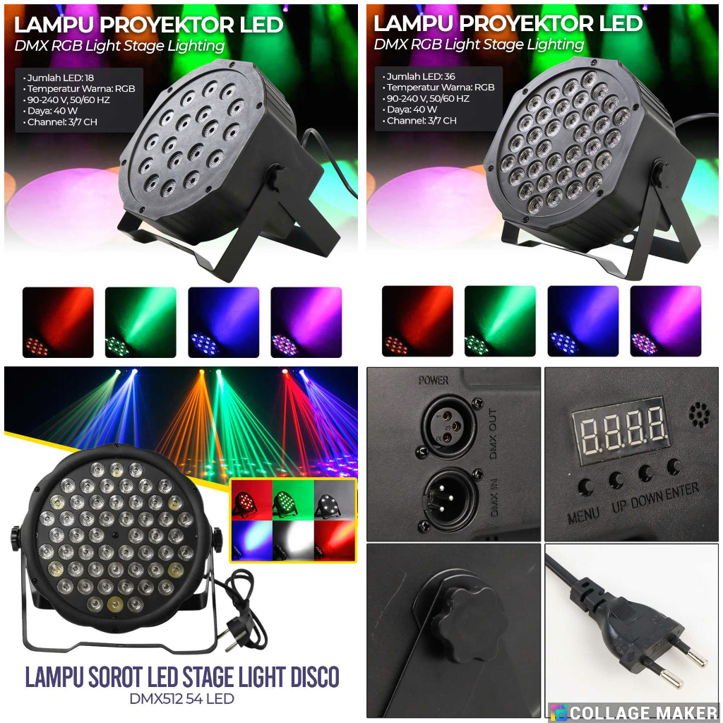 Jual Lampu Panggung Par Led Rgb/Rgbw Dmx Mixer Lampu Sorot Panggung ...
