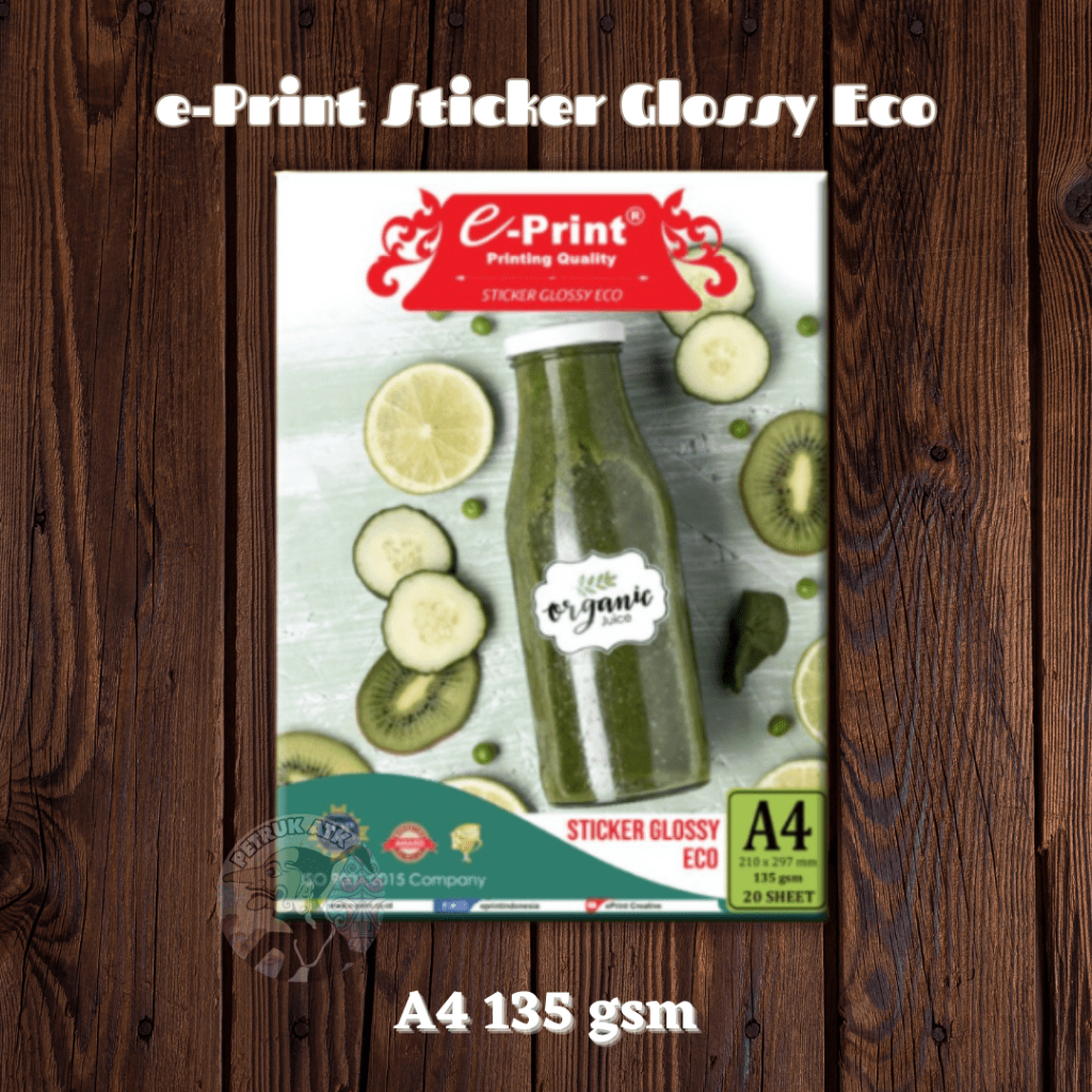 Jual [PAK] GLOSSY STICKER PAPER ECO EPRINT A4 135 GSM KERTAS STIKER ...
