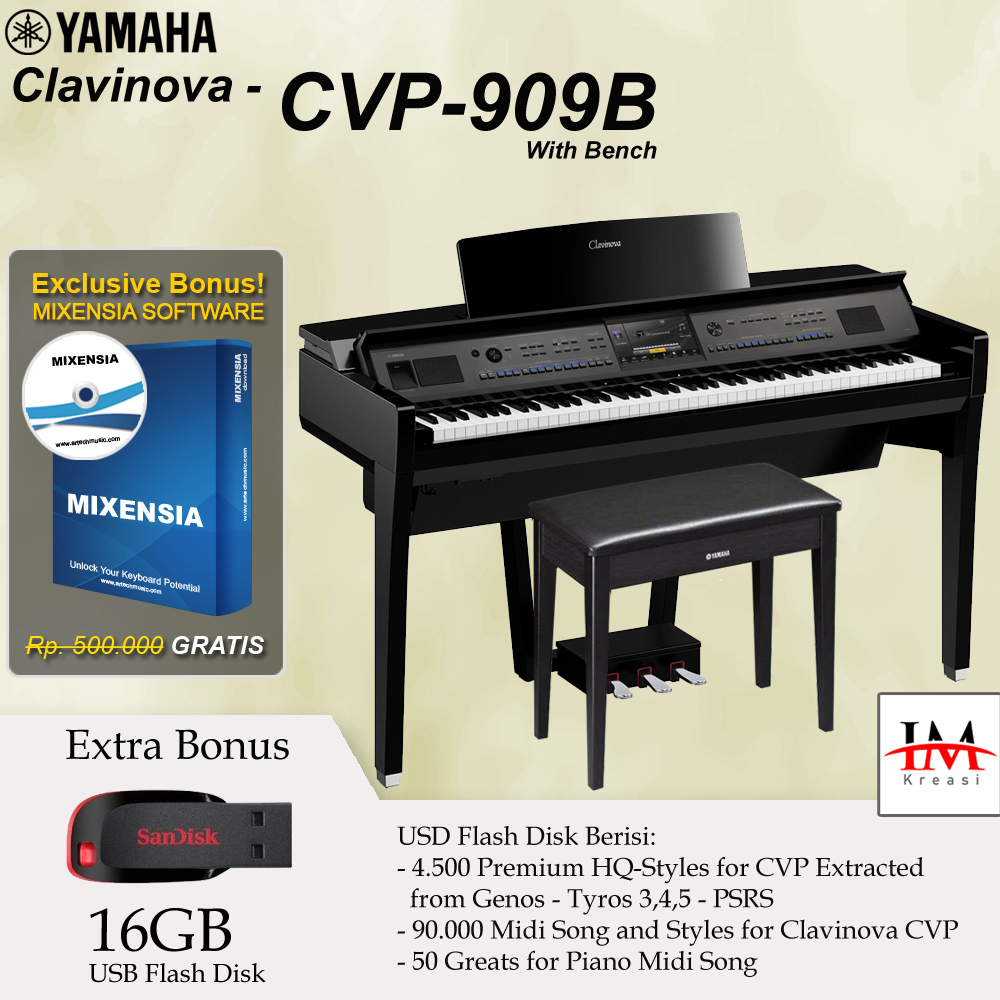 Jual Digital Piano Yamaha Clavinova CVP909 B / CVP-909 / CVP 909B ...