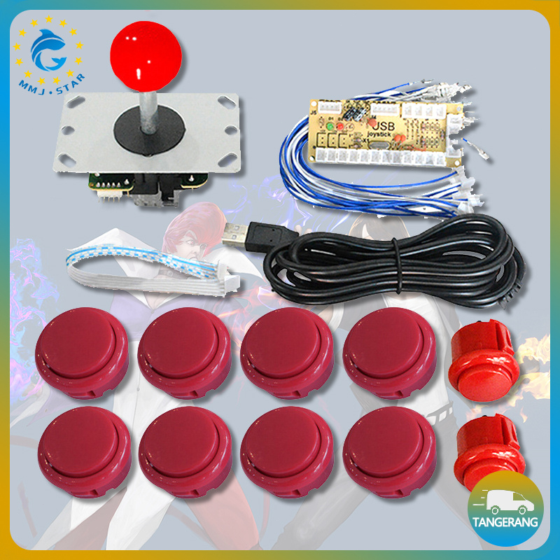 Jual Arcade Game Button and Joystick Controller Kit/Kontrol Joystick ...