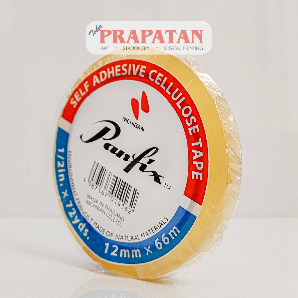 Jual Panfix Cellulose Tape 12mm x 66m | Isolasi Bening | Selotip ...