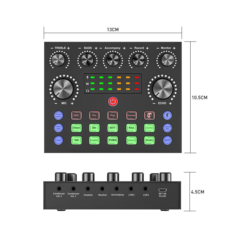 Jual BM800 Condenser Microphone + V8S Soundcard Set BM800 Live Microphone Mobile Computer Live ...