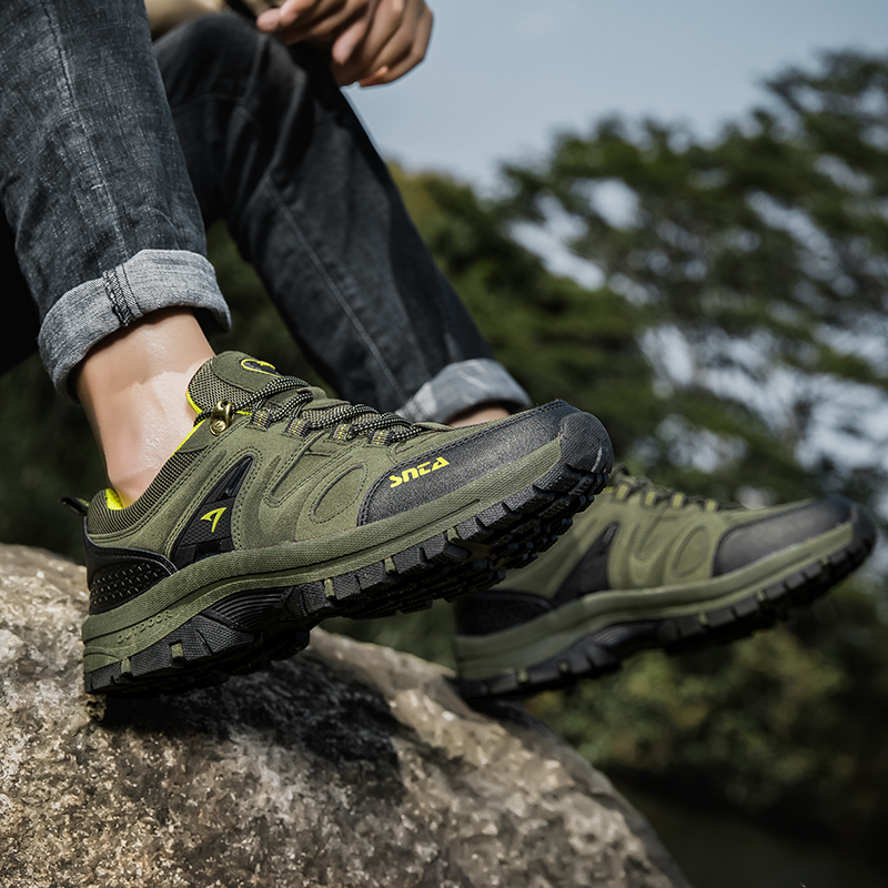 Jual Sepatu Gunung / Hiking / Outdoor SNTA 442 Green Yellow Waterproof ...