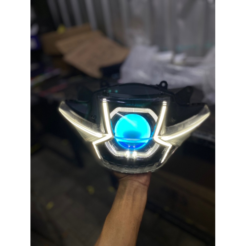 Jual LAMPU DEPAN GSX 150 R CUSTOM BILED LAZY MINIMALIS | Shopee Indonesia