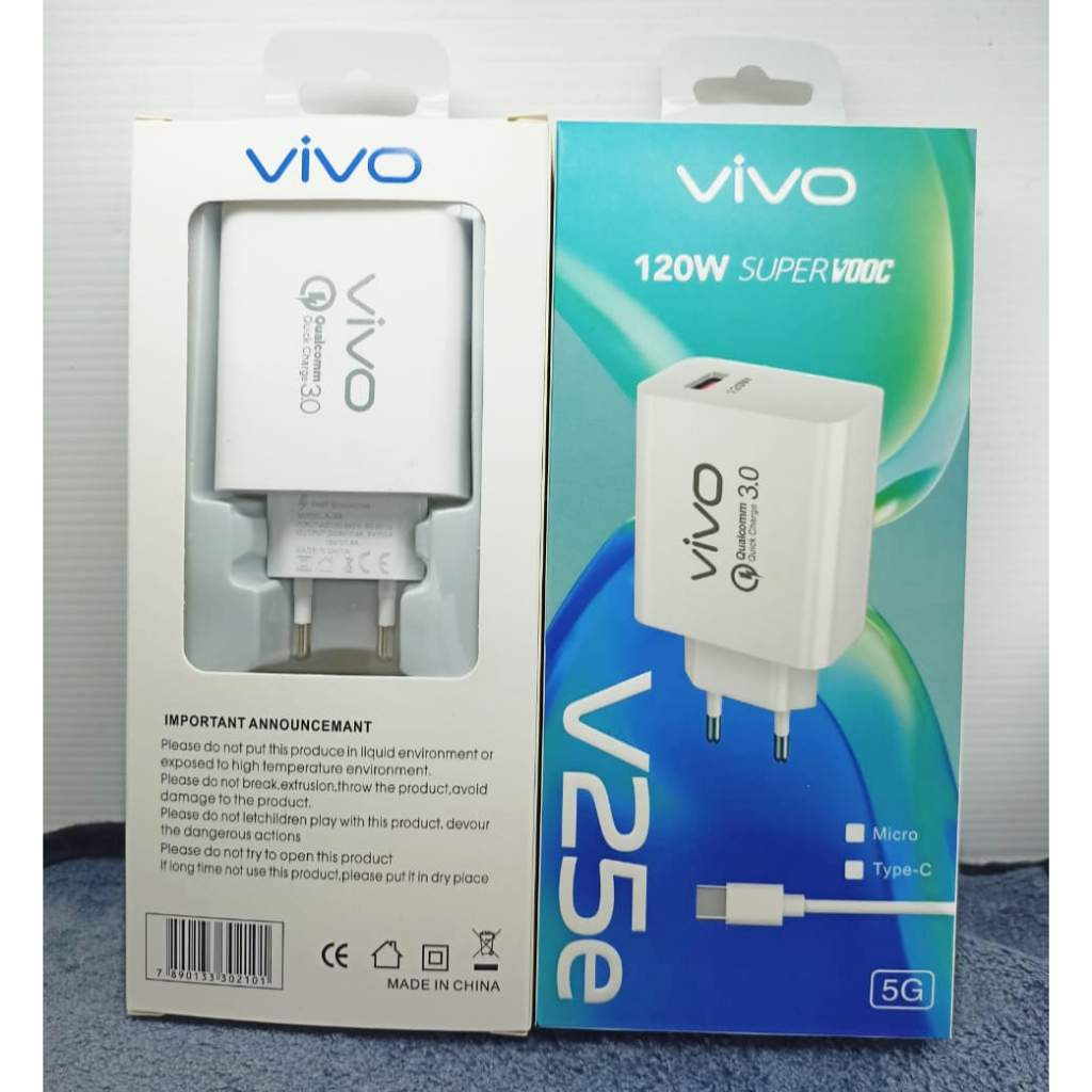 Jual Charger Casan Vivo V25 Pro / V25E 5G 80W Quick Charger 3.0 Super ...
