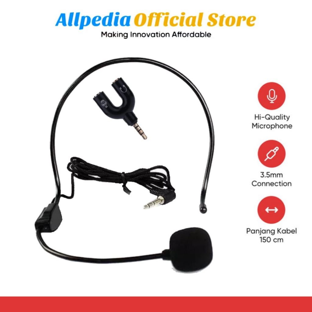 Jual Mic Clip On Bando + Jack Splitter Microphone Studio Rekaman Vlog ...