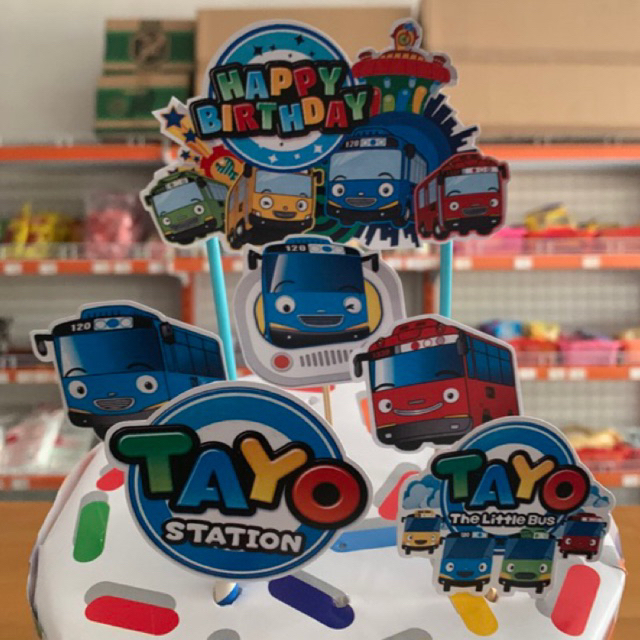 Jual TAYO Hiasan kue Cake Topper CUSTOM | Shopee Indonesia