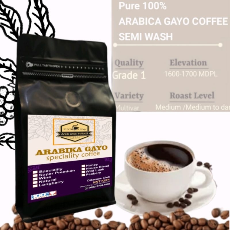 Jual KOPI ARABICA GAYO ACEH ASLI ORIGINAL BUBUK HALUS 500gram OLEH KHAS ...