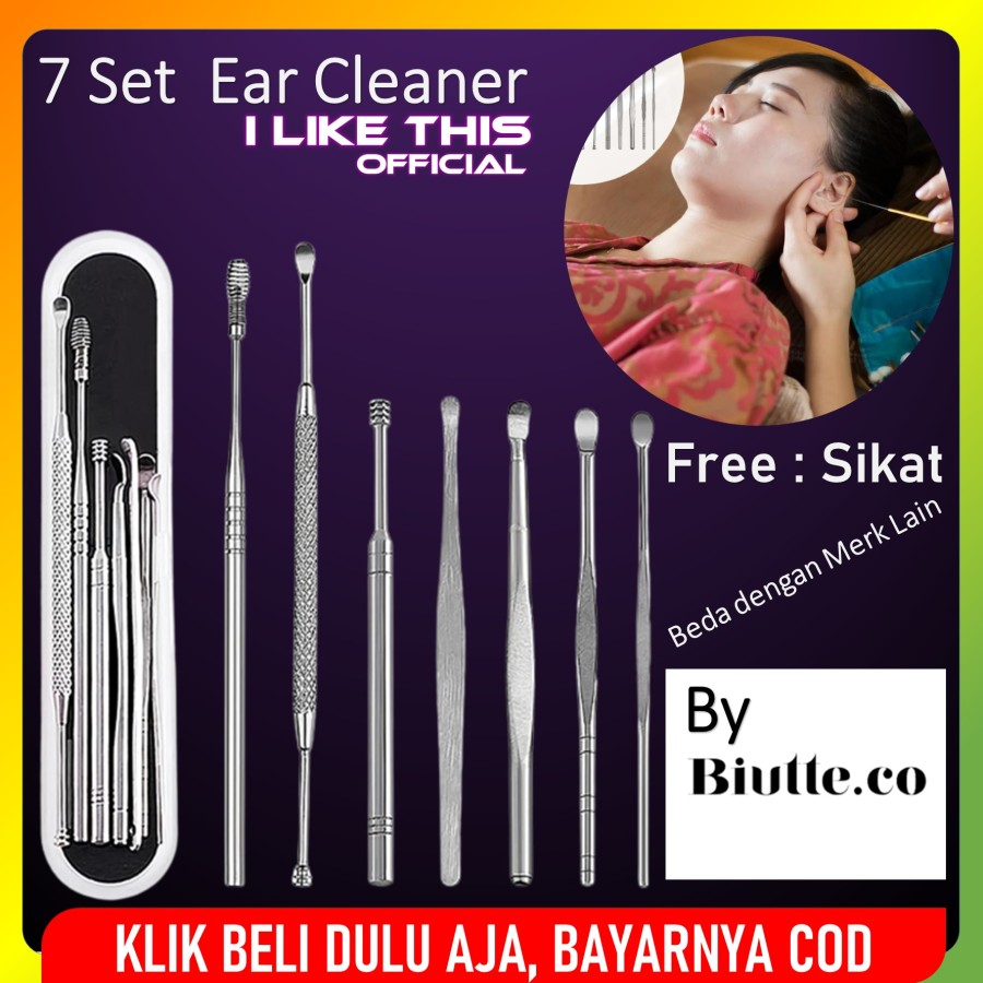 Jual Pembersih Telinga Korekan Kuping Stainless Set 7 PCS | Shopee ...