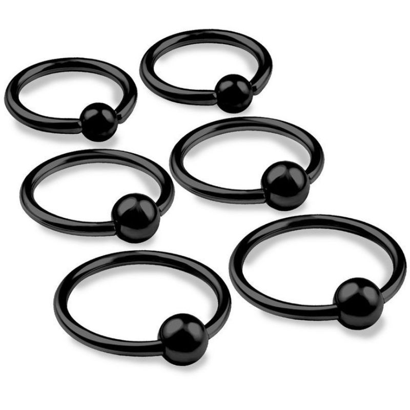 Jual Anting tindik pria hitam model bulat | Shopee Indonesia