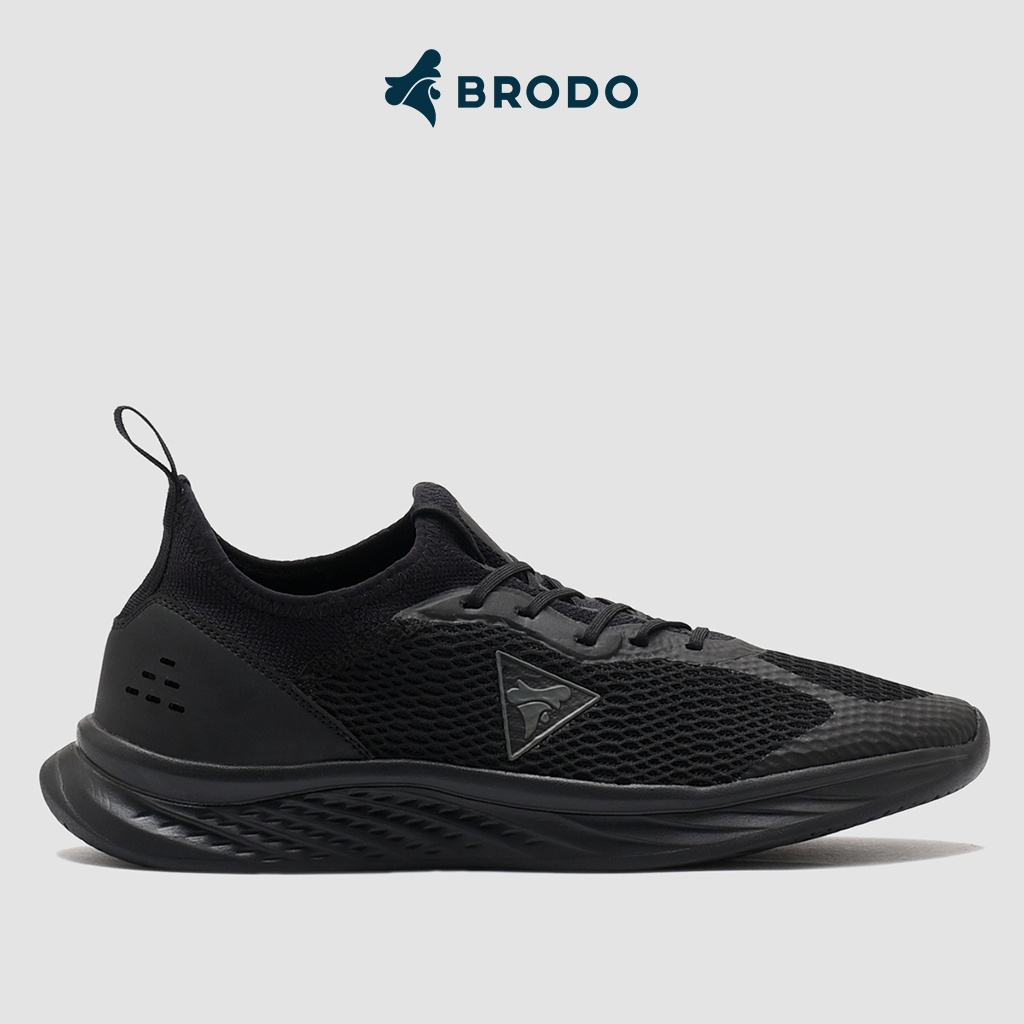 Jual BRODO Active Pacer Full Black Original Sepatu Sneakers Sport Hitam ...
