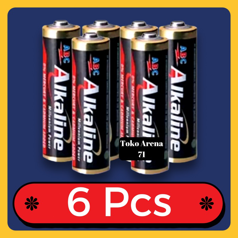 Jual Baterai ABC Alkaline AA 4+2 / Batre ABC Alkaline A2 6 Pcs 1.5V ...