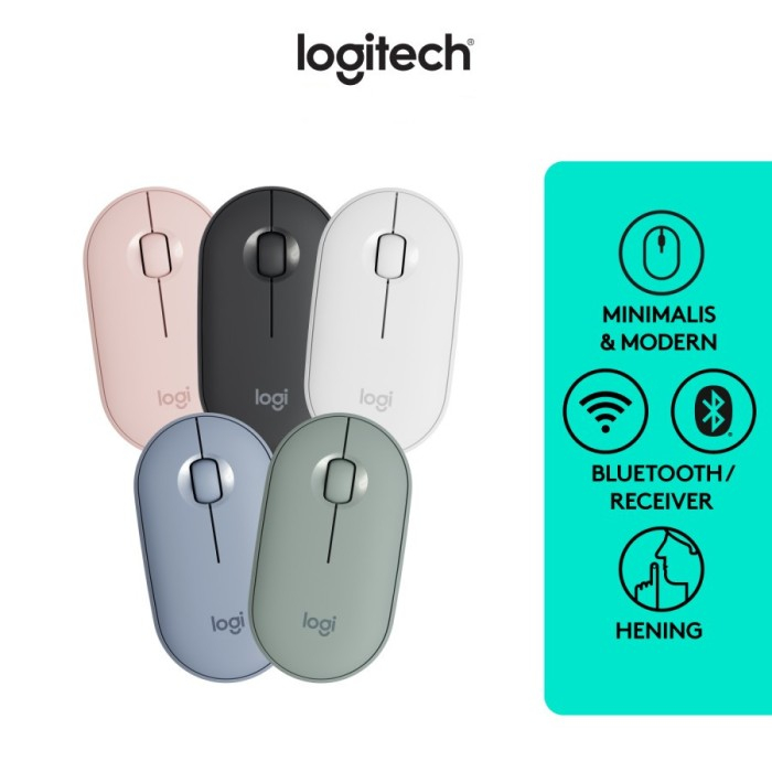 Jual MOUSE LOGITECH M350 PEBBLE WIRELESS BLUETOOTH / M 350 ORIGINAL ...