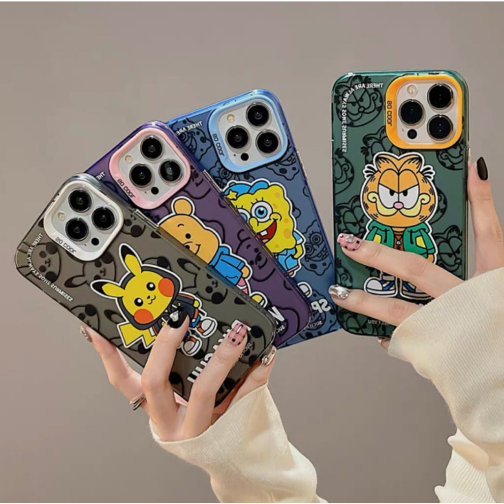 Jual NEW !! SUPER CARTOON WINNIE GARFIELD PIKACHU SPONGEBOB CASE IPH0N3 ...