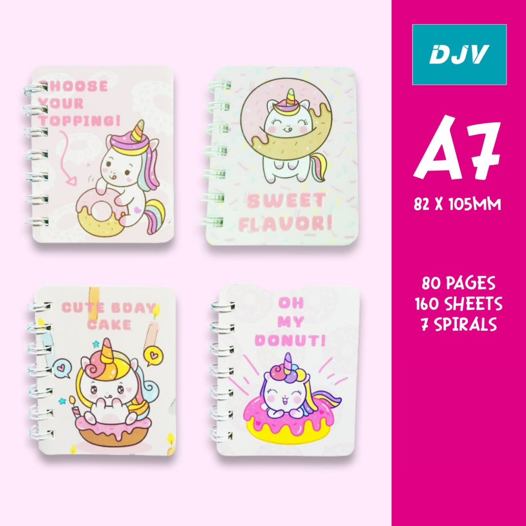 Jual Note Book Ring Motif Buku Memo Kecil A7 Spiral isi 80 Lembar ...