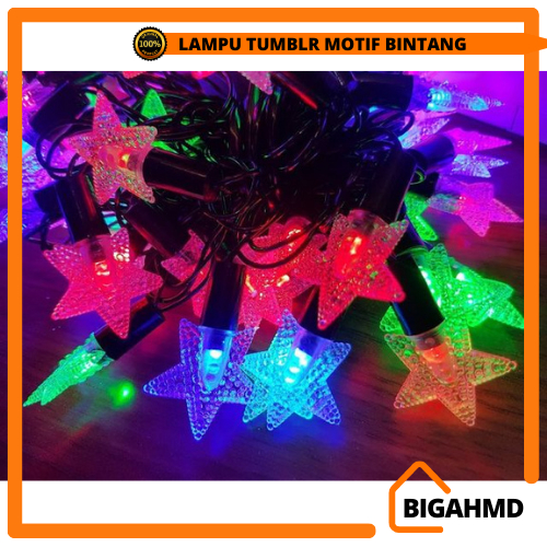 Jual Lampu BINTANG LAMPU HIAS / LAMPU TUMBLR LED RAINBOW MOTIF BINTANG ...