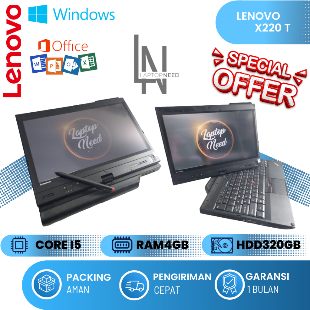 Jual Laptop Kantor Slim - Lenovo Thinkpad Tablet X201T X220T X230T ...