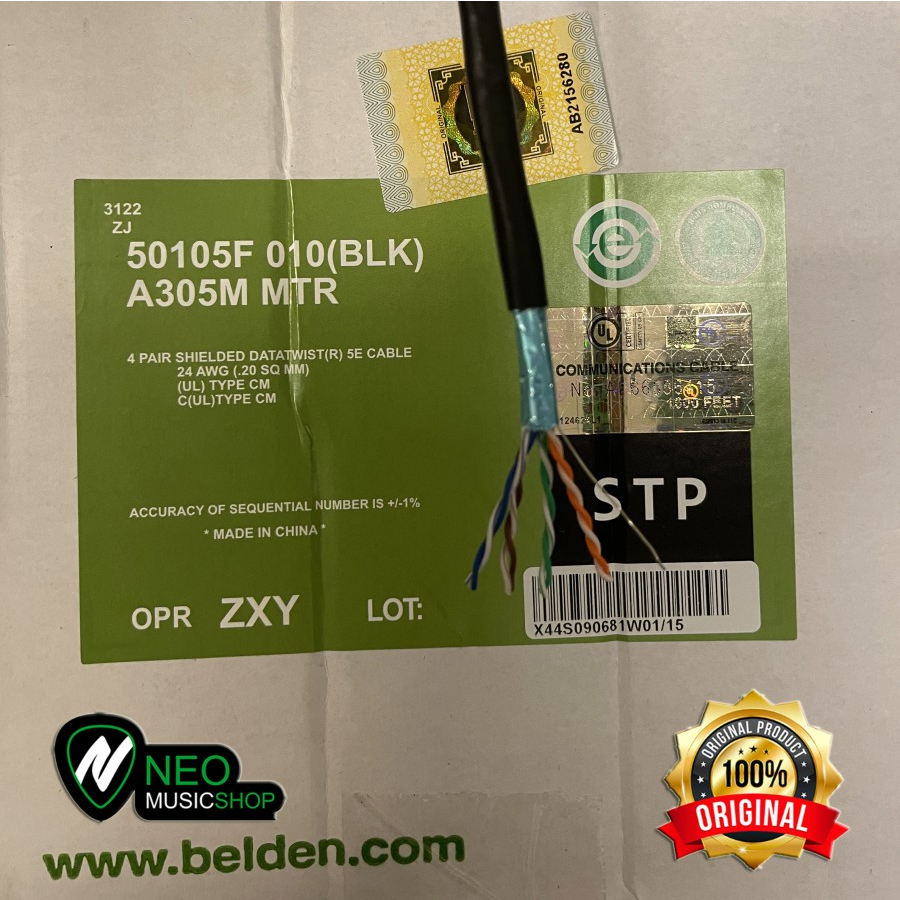Jual Kabel Belden STP Cat 5e Kabel CAT5E Outdoor 50105F ORIGINAL ...