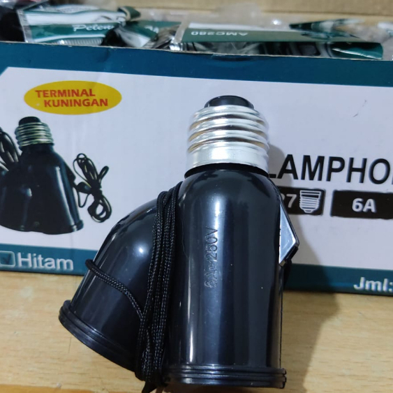 Jual Lamp Holder / Fitting Lampu Hitam Amasco | Shopee Indonesia
