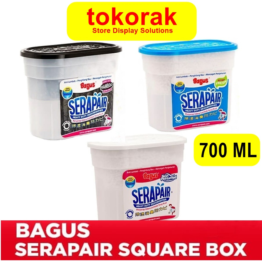 Jual BAGUS SERAPAIR 700 ML SQUARE BOX SERAP AIR 700ML CHARCOAL EXTRA ...