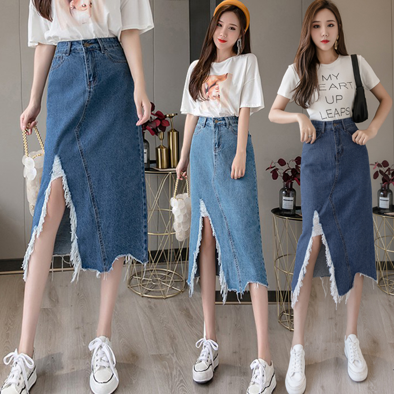 Jual KARAKOREA 6156 Hyuna Denim Skirt/Rok jeans wanita/Rok Jeans Korea ...