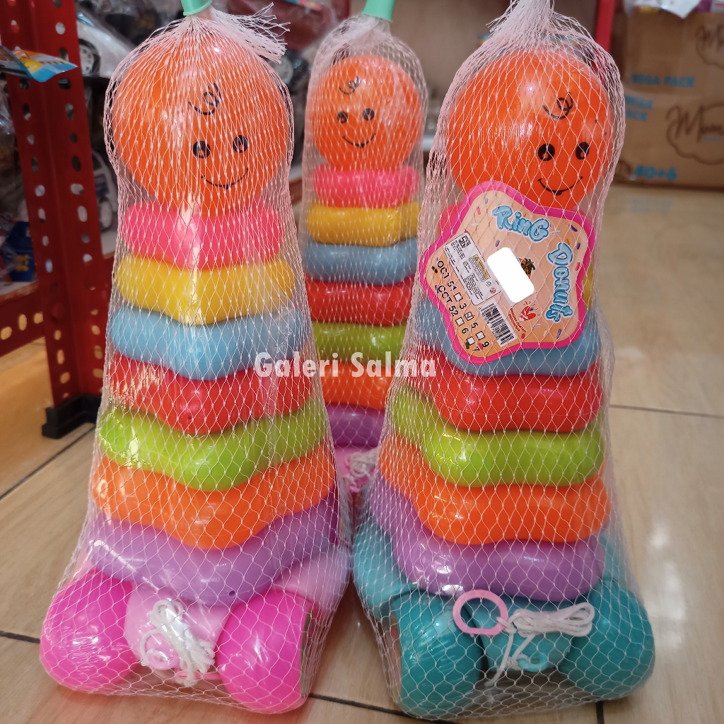 Jual Mainan Bayi Donat Susun Tumpuk Jumbo Montessori 1 Tahun Baby Toys ...