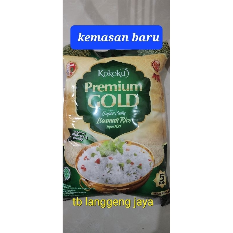Jual Beras basmati PREMIUM GOLD 2KG 5KG KEMASAN VACCUM | Shopee Indonesia