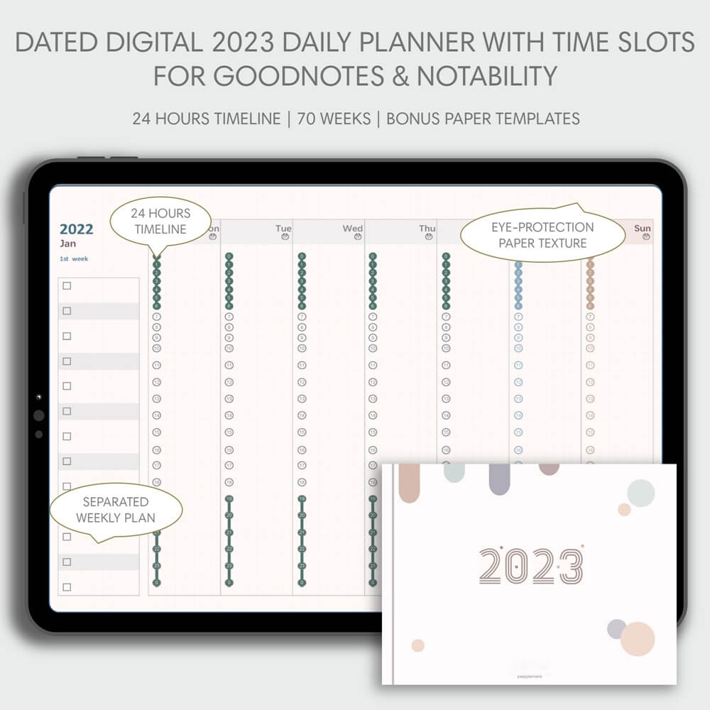 Jual White Dated 2022 2023 Digital Planner BuJo Journal Yearly Monthly ...