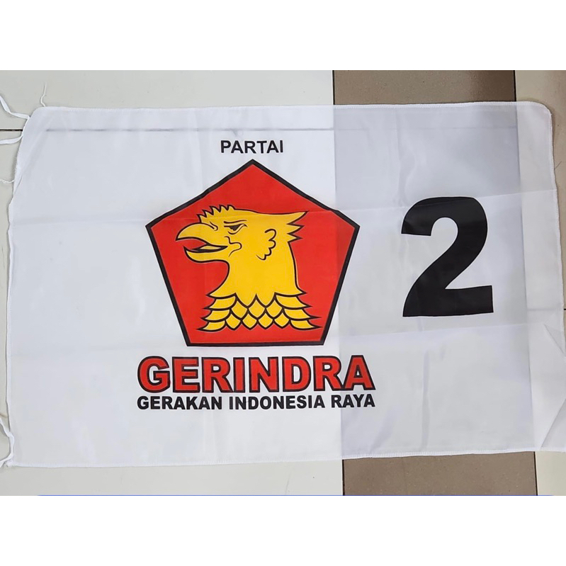 Jual bendera partai GERINDRA 60 x 90 (100 pcs) | Shopee Indonesia