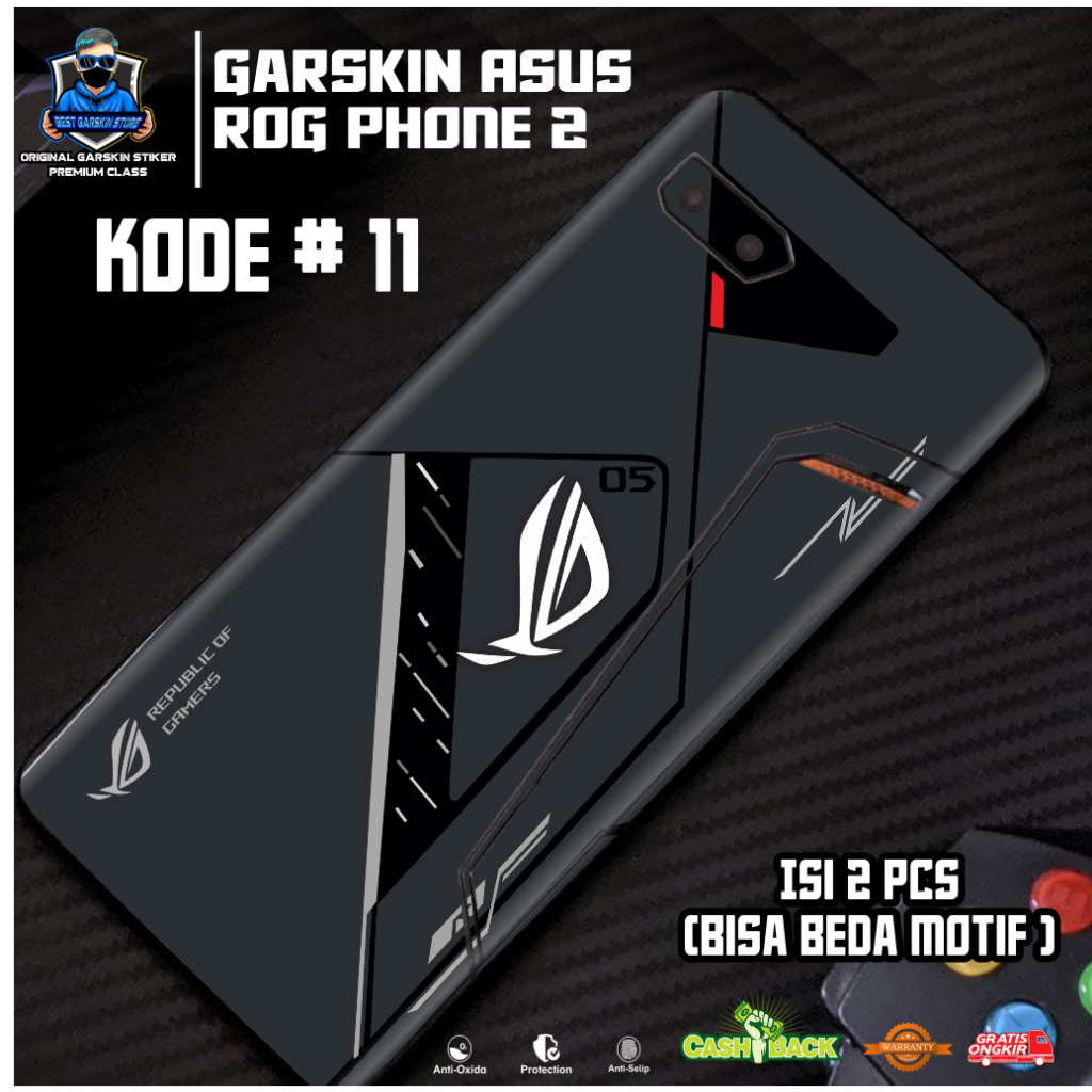 Jual Isi 2 Pcs Garskin ASUS ROG PHONE 2 Motif 11-15 ( Bisa Request ...