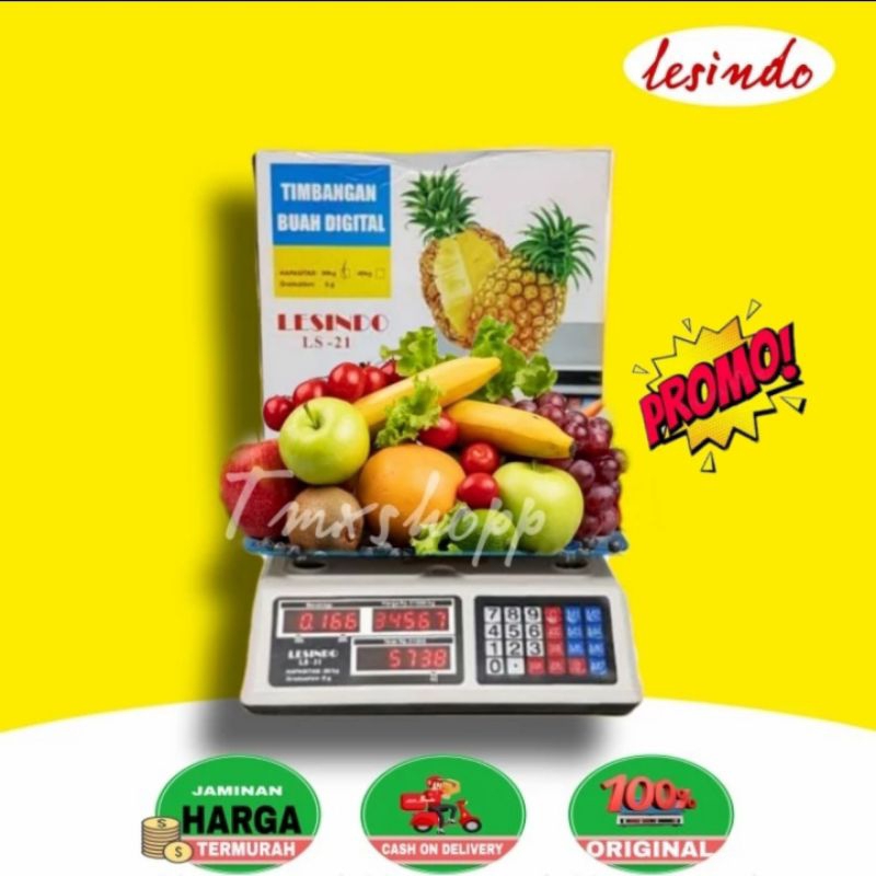 Jual Timbangan Digital 40kg Merk lesindo/Timbangan Buah sayur telur dll ...
