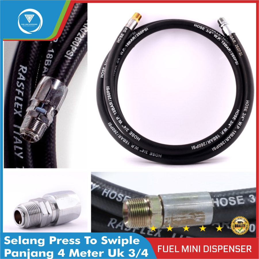 Jual Selang SPBU Nozzle Ukuran 3/4 Panjang 4 meter Pres To Swivel ...
